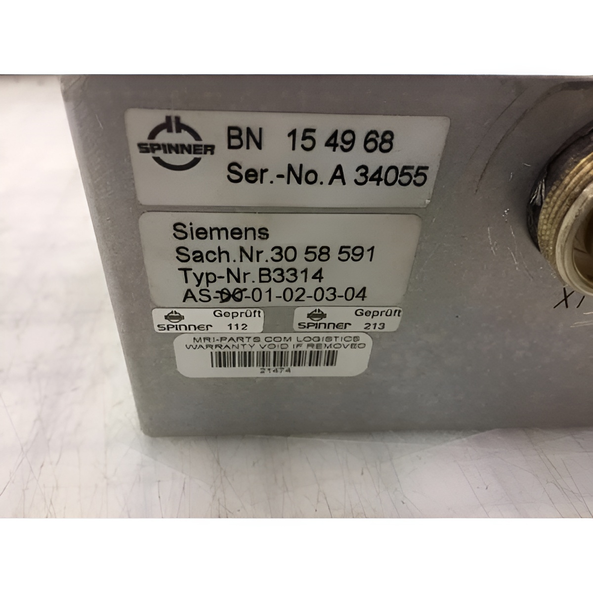 SIEMENS MRI-TAS Coax Switch Unit – West Medical GMBH